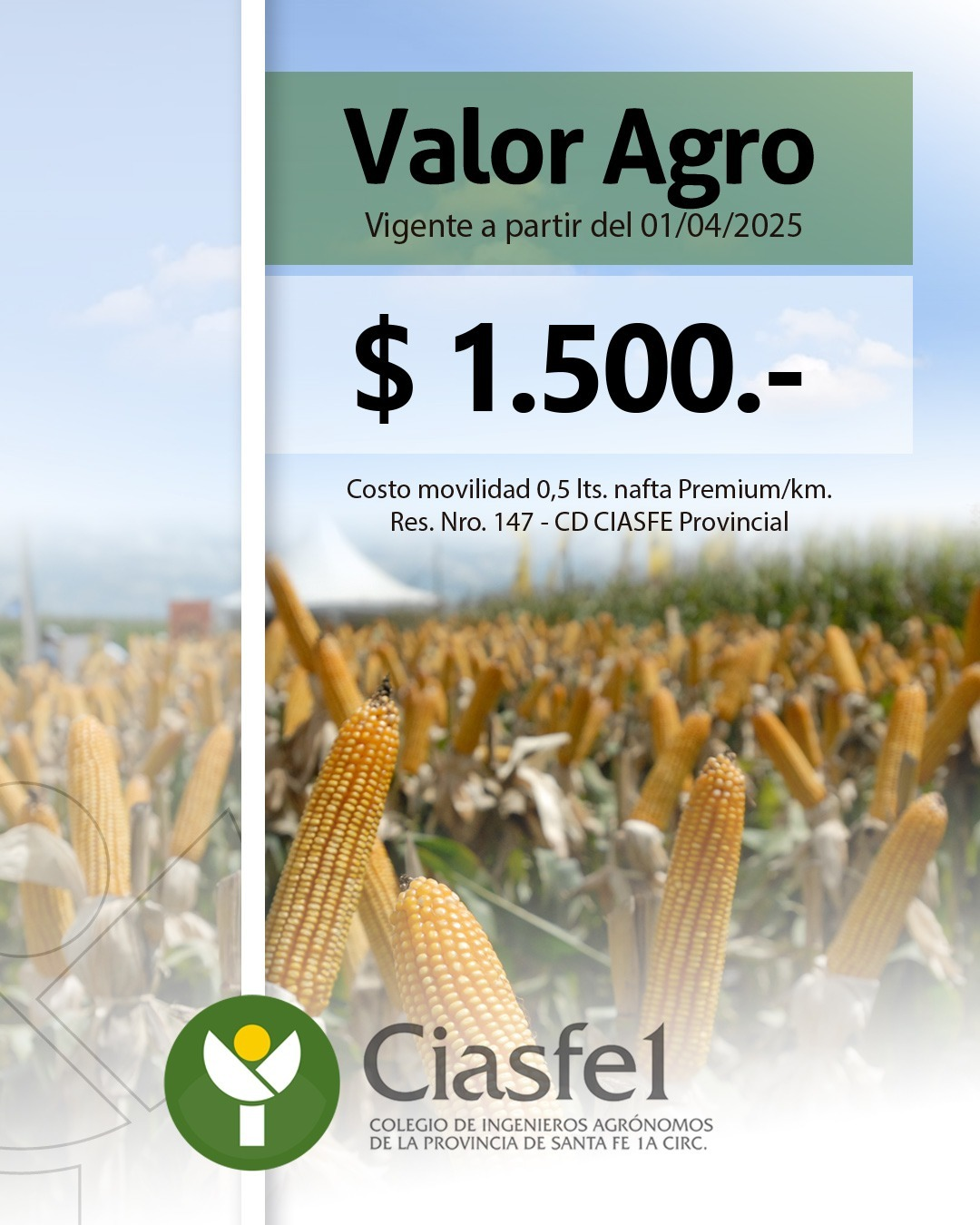 Nuevo valor AGRO | CIASFE1 | Colegio de Ingenieros Agrónomos de Santa Fe - Primera Circunscripción